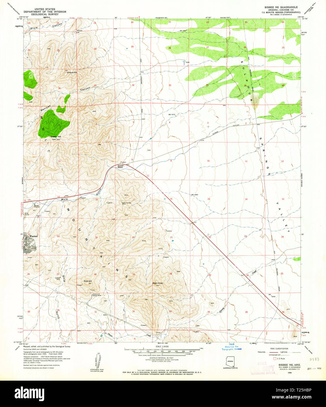 Map of bisbee hi-res stock photography and images - Alamy