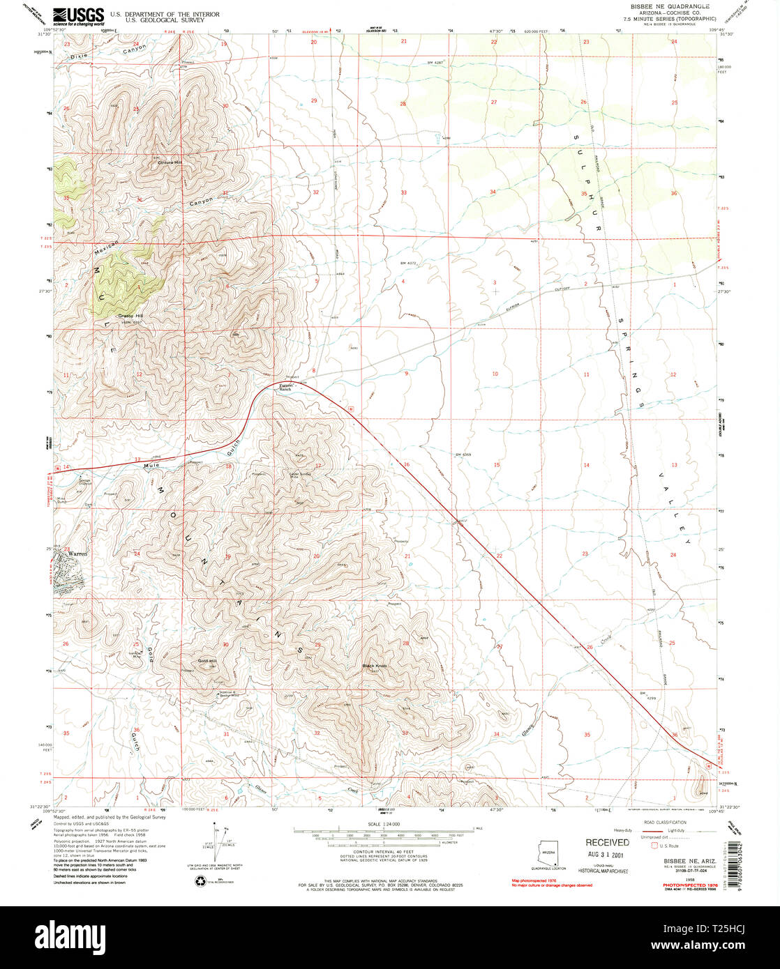 Map of bisbee hi-res stock photography and images - Alamy