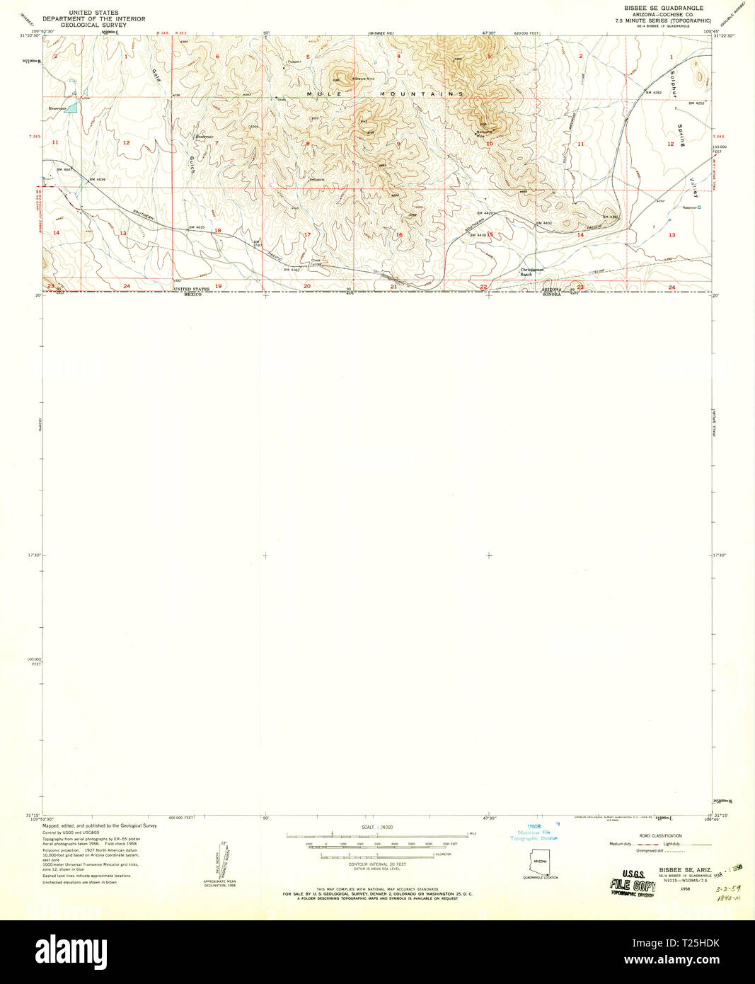 Map of bisbee hi-res stock photography and images - Alamy