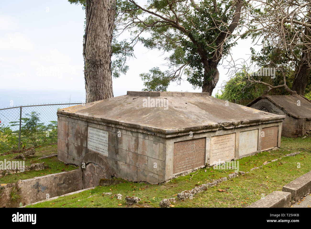 Gravestones by St john Parish Church in Barbados, The Caribbean Stock ...