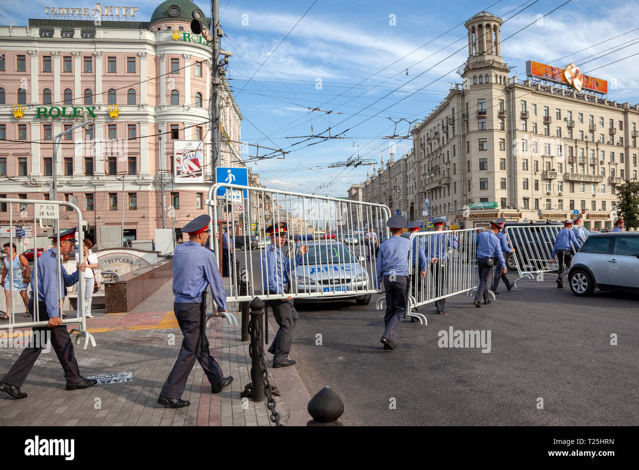 Moscow police car hi-res stock photography and images - Alamy