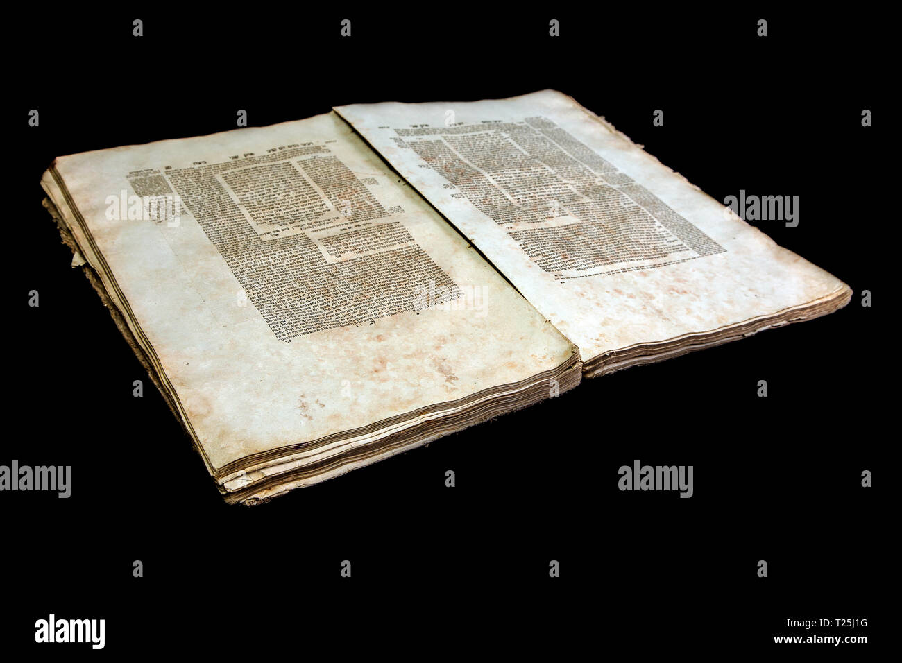 Old book cover, vintage texture, isolated on black background. Old ...