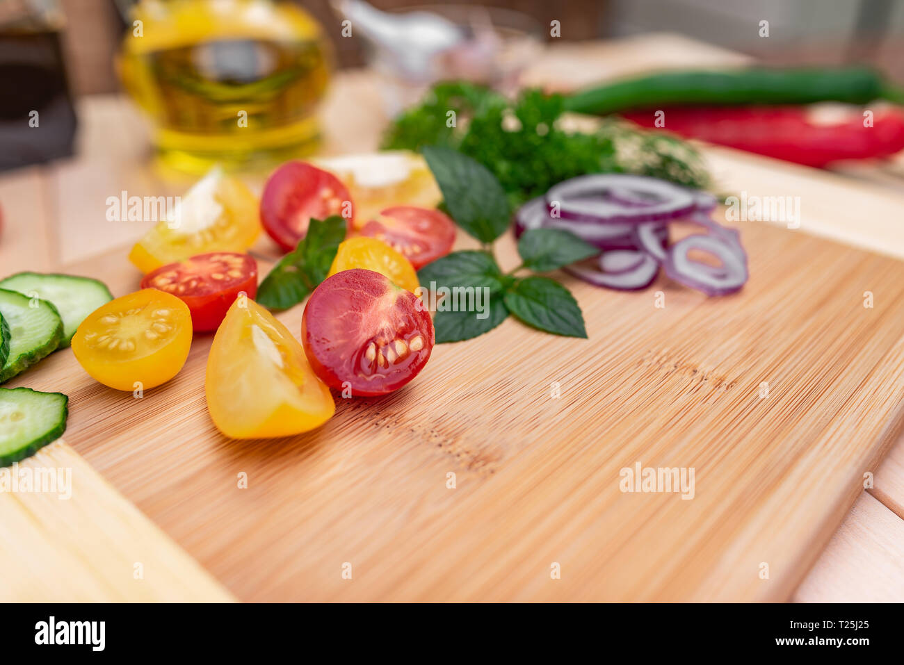 Fresh vegetables prepared for cooking on the kitchen Stock Photo - Alamy