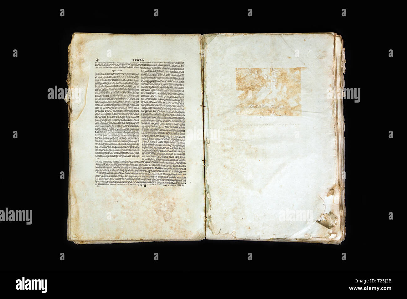 Old book cover, vintage texture, isolated on black background. Old ...