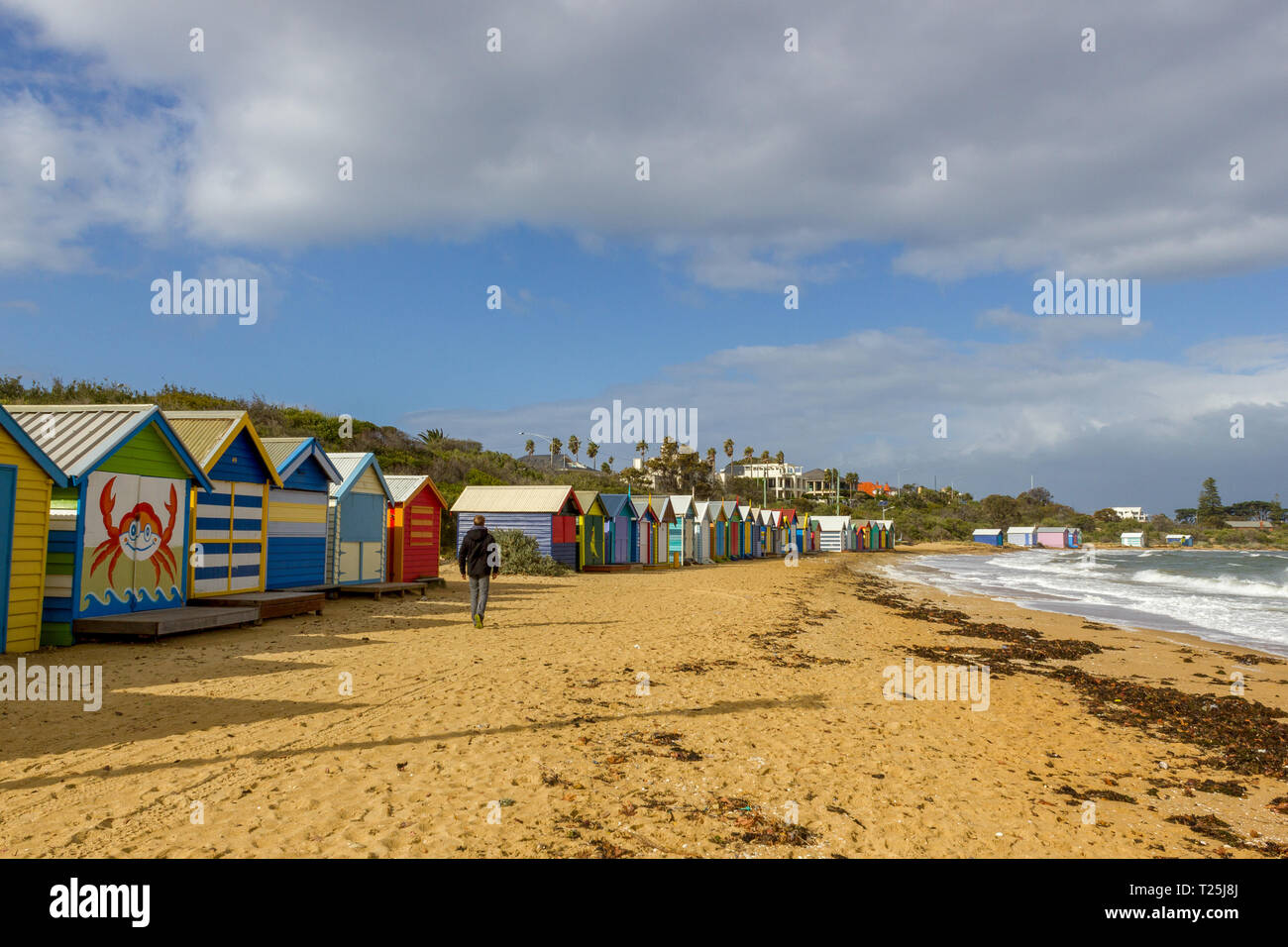 Brighton Bay Beachhouses in Melbourne city, Australia Stock Photo - Alamy