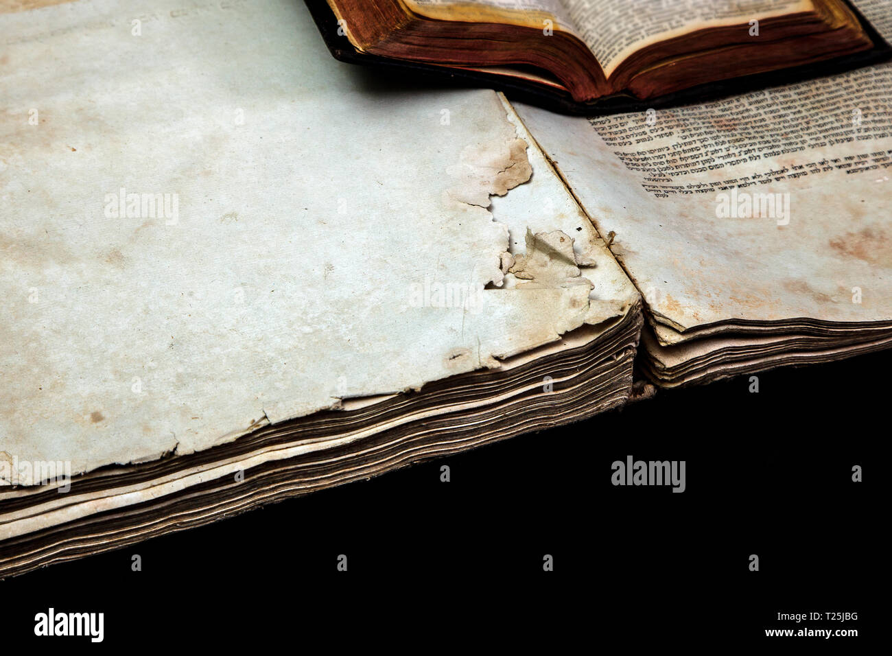Old book cover, vintage texture, isolated on black background. Old ...