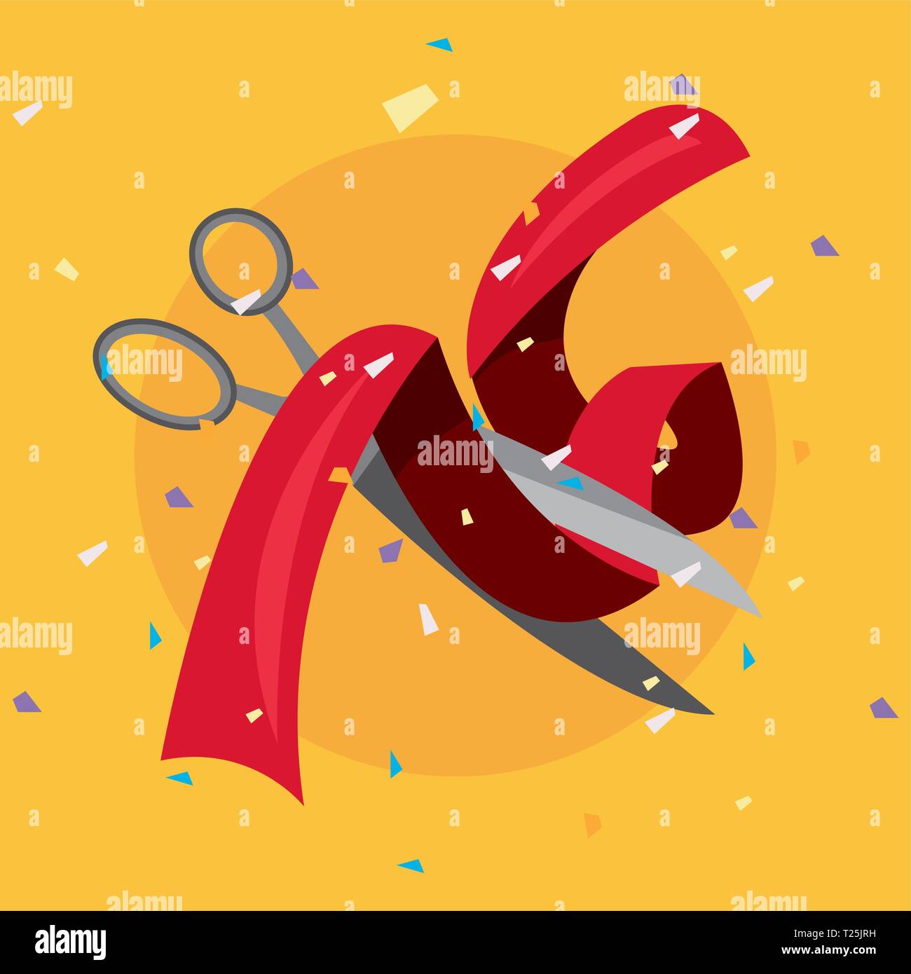 commercial grand opening scissors vector illustration design Stock ...