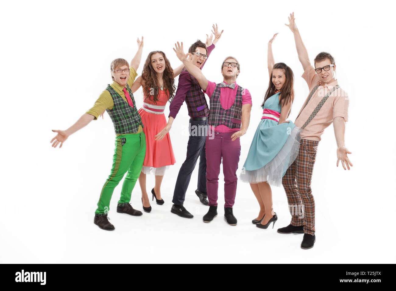 A girl pop group performing Cut Out Stock Images & Pictures - Alamy