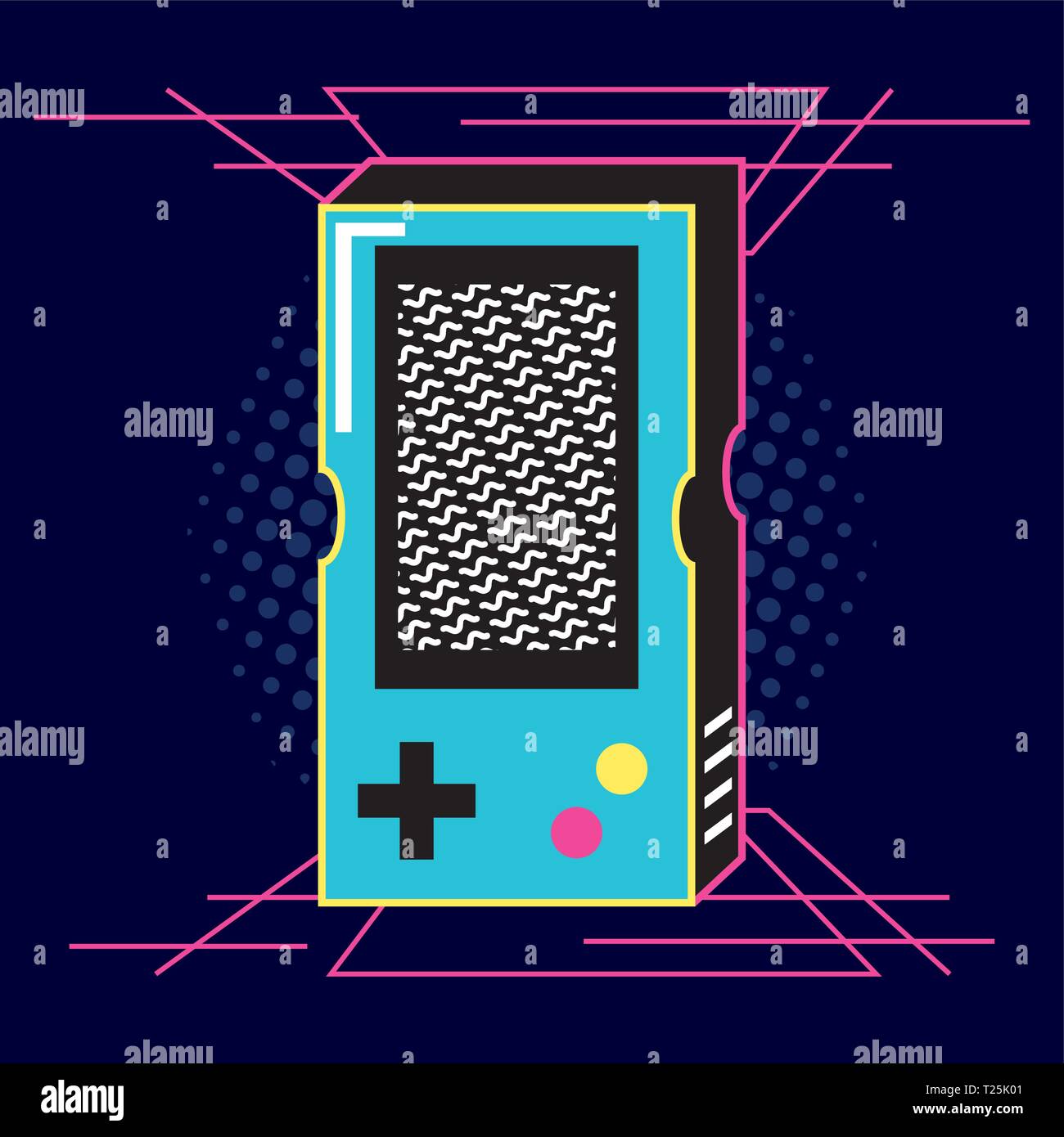 video game hand of nineties retro vector illustration design Stock ...