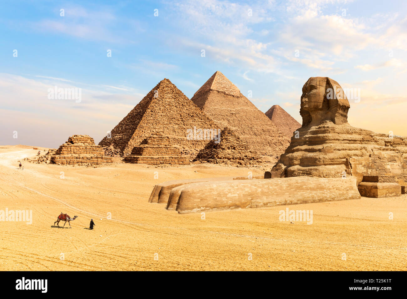 The Pyramids of Giza and the Great Sphinx, Egypt Stock Photo - Alamy
