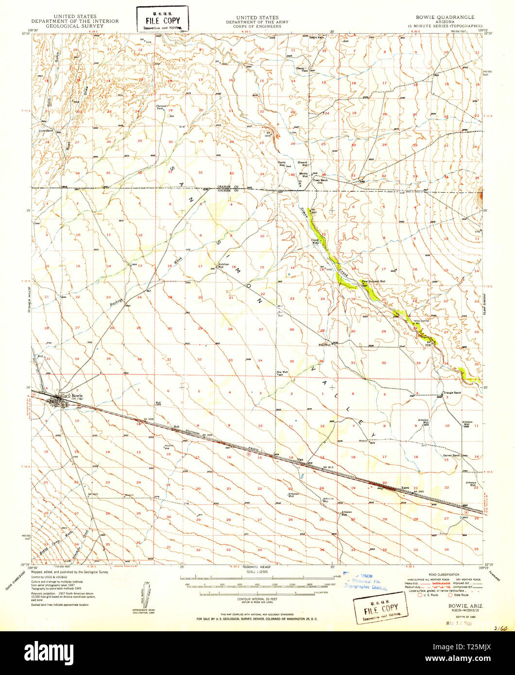 Map of bowie hi-res stock photography and images - Alamy