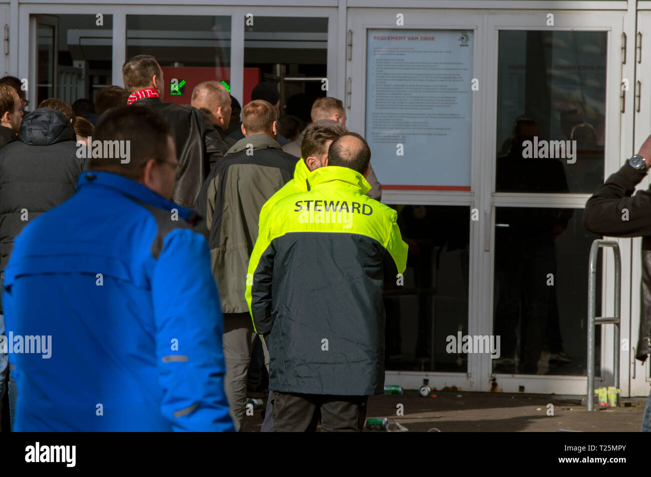 AJAX Stewards At Work At The Johan Cruijff Arena At Amsterdam The ...
