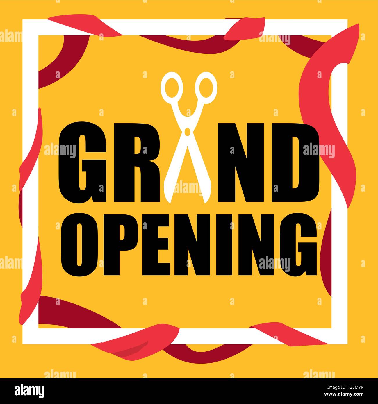 commercial grand opening scissors vector illustration design Stock ...