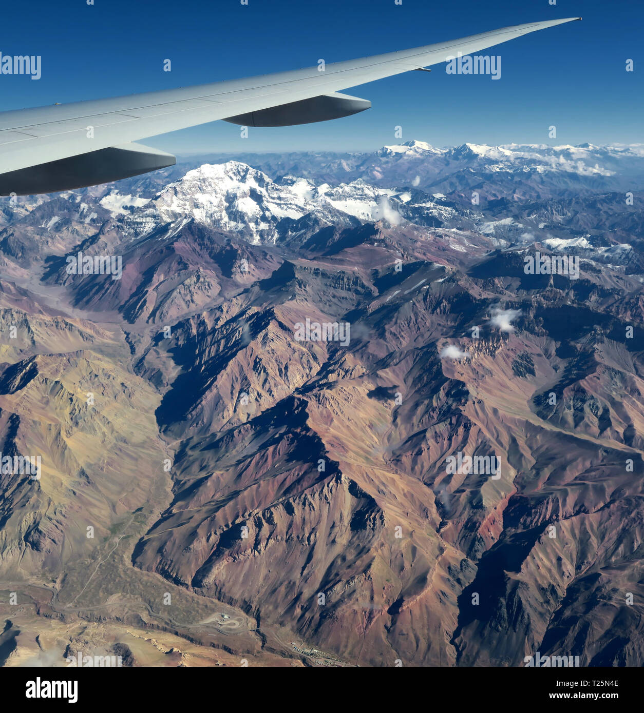 Panorama santiago andes mountains santiago chile hi-res stock ...