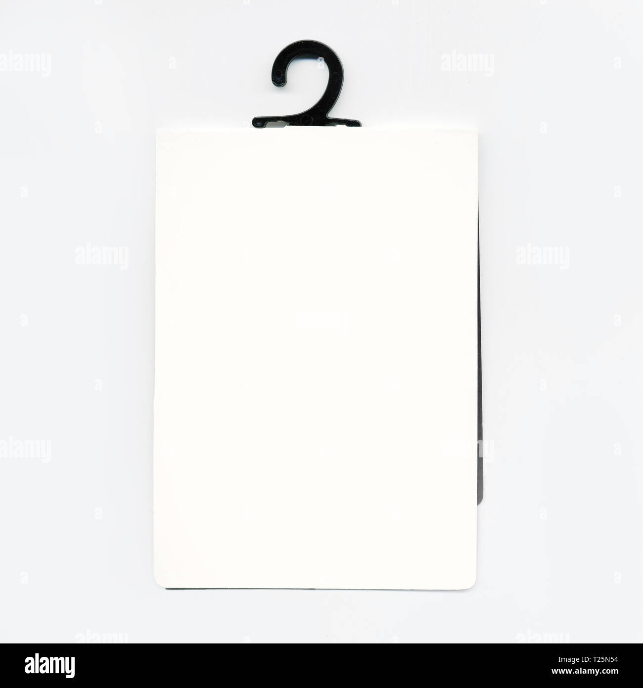 Blank price tag or label with thread isolated white background Stock ...