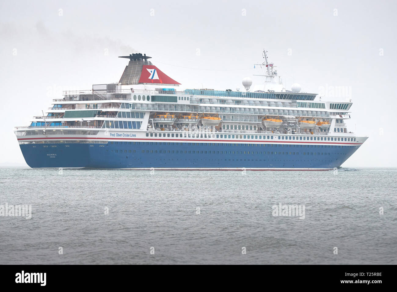 The FRED OLSEN CRUISE LINES, Cruise Ship, BALMORAL, Underway, Departing ...