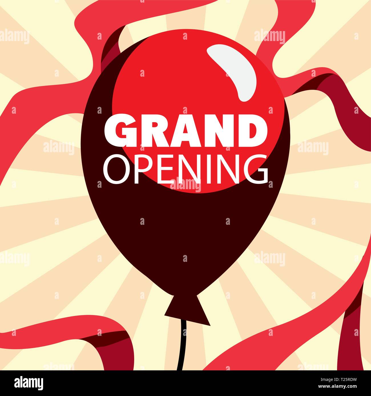 commercial grand opening balloon vector illustration design Stock ...