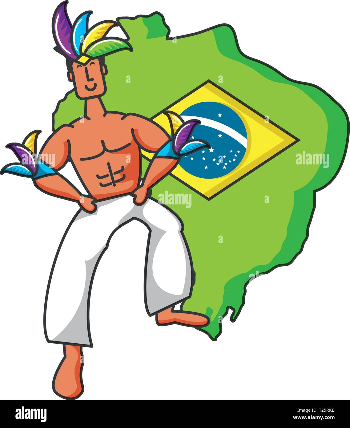 Brazil man map Stock Vector Images - Alamy