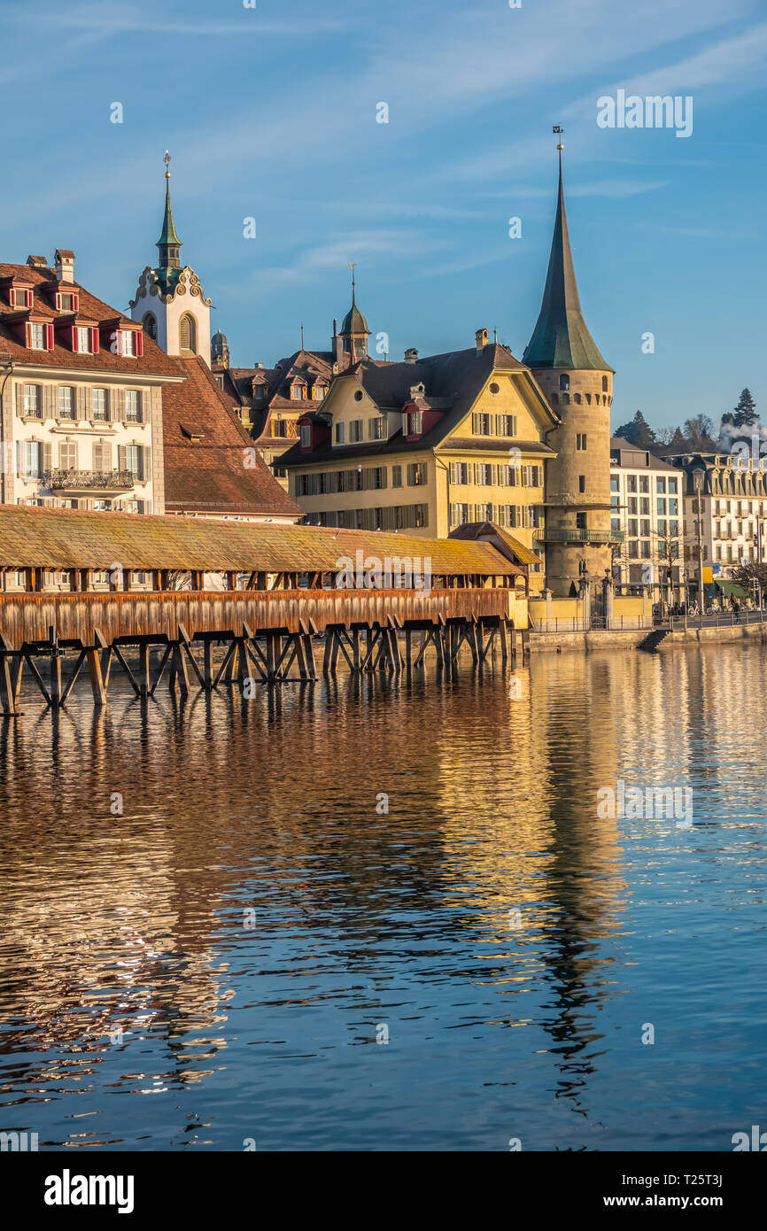 Lucerne (Luzern), the largest city in Central Switzerland Stock Photo ...