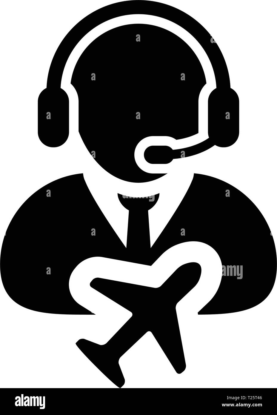 Ticket Customer service icon vector male person profile symbol for ...
