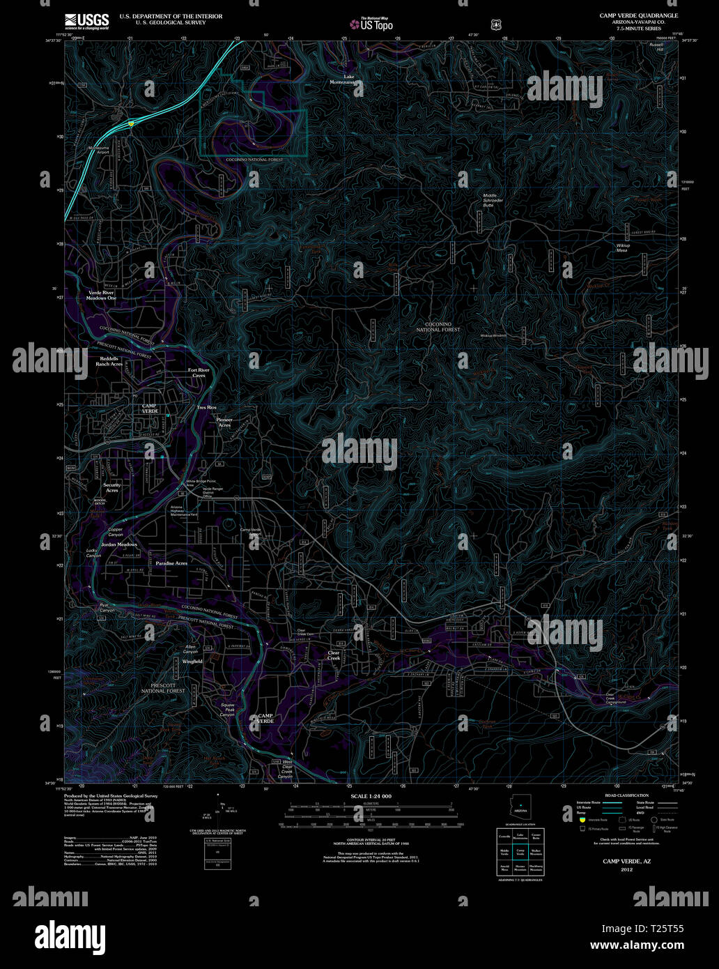 Map of camp verde hi-res stock photography and images - Alamy