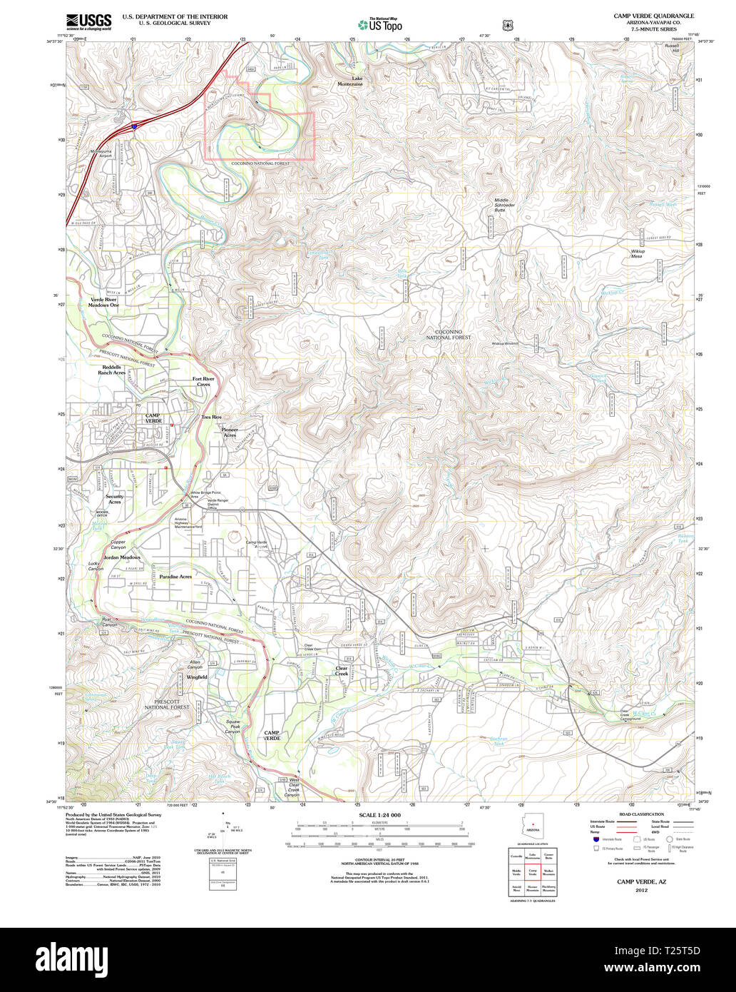 Map of camp verde hi-res stock photography and images - Alamy