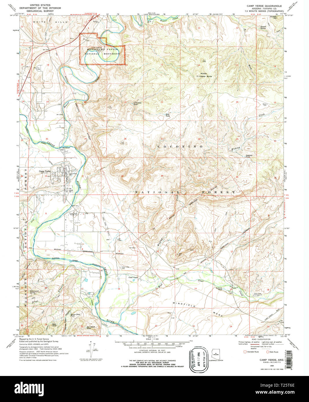 Camp verde map Cut Out Stock Images & Pictures - Alamy