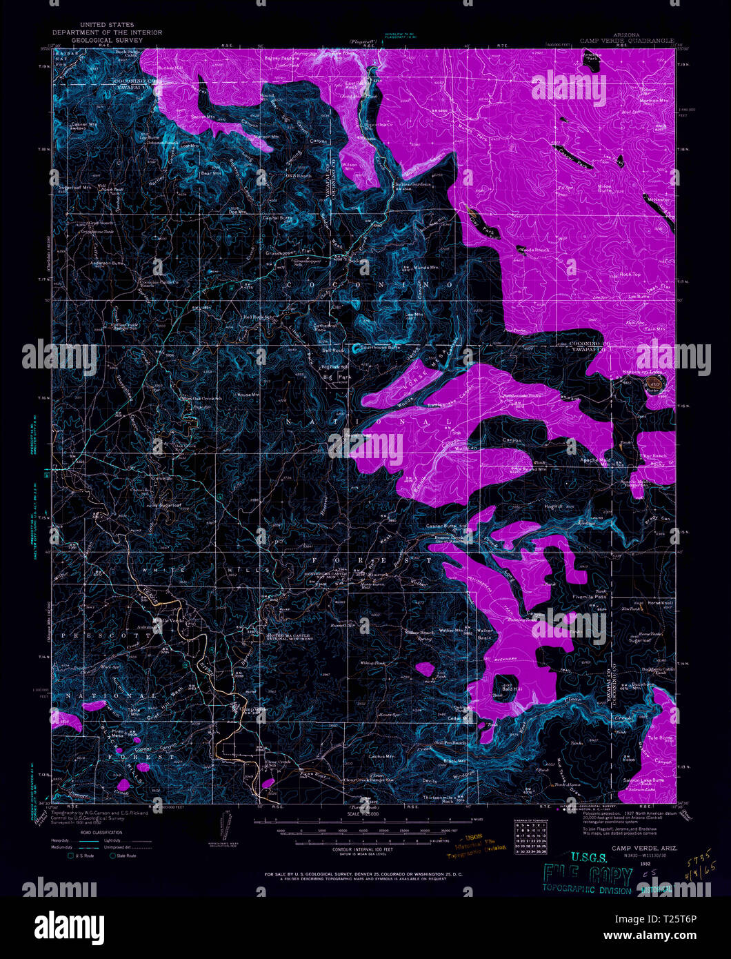 Map of camp verde hi-res stock photography and images - Alamy