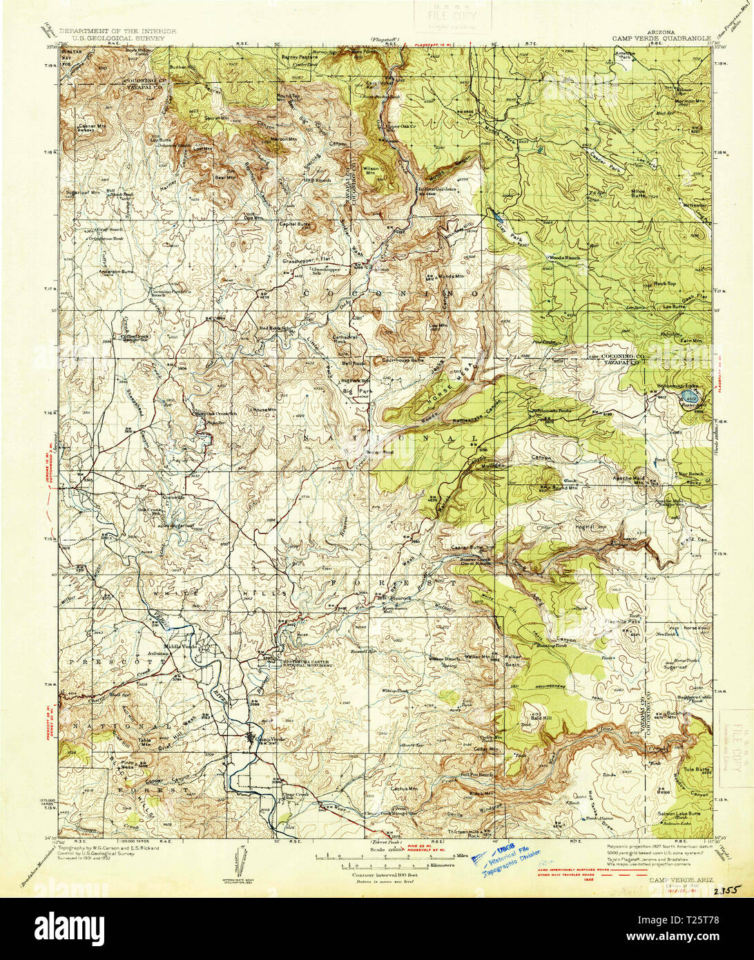 Map of camp verde hi-res stock photography and images - Alamy