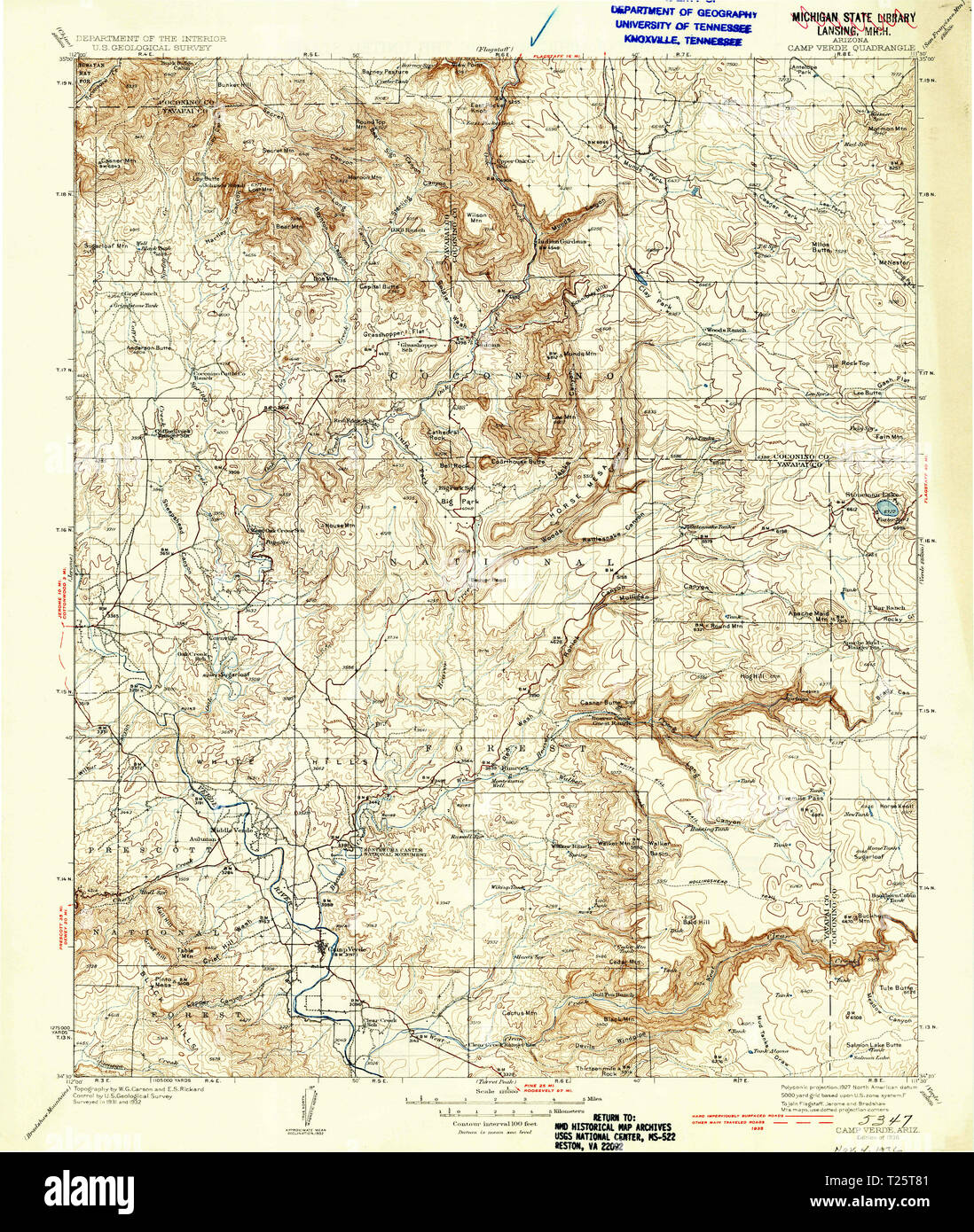 Map of camp verde hi-res stock photography and images - Alamy