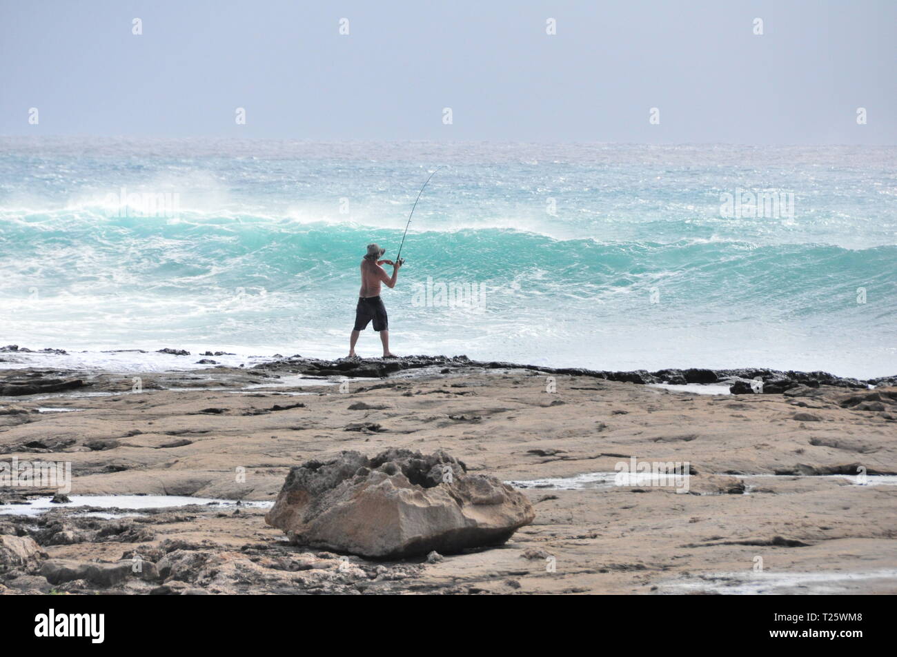 Surfcasting beach fishing hi-res stock photography and images - Alamy
