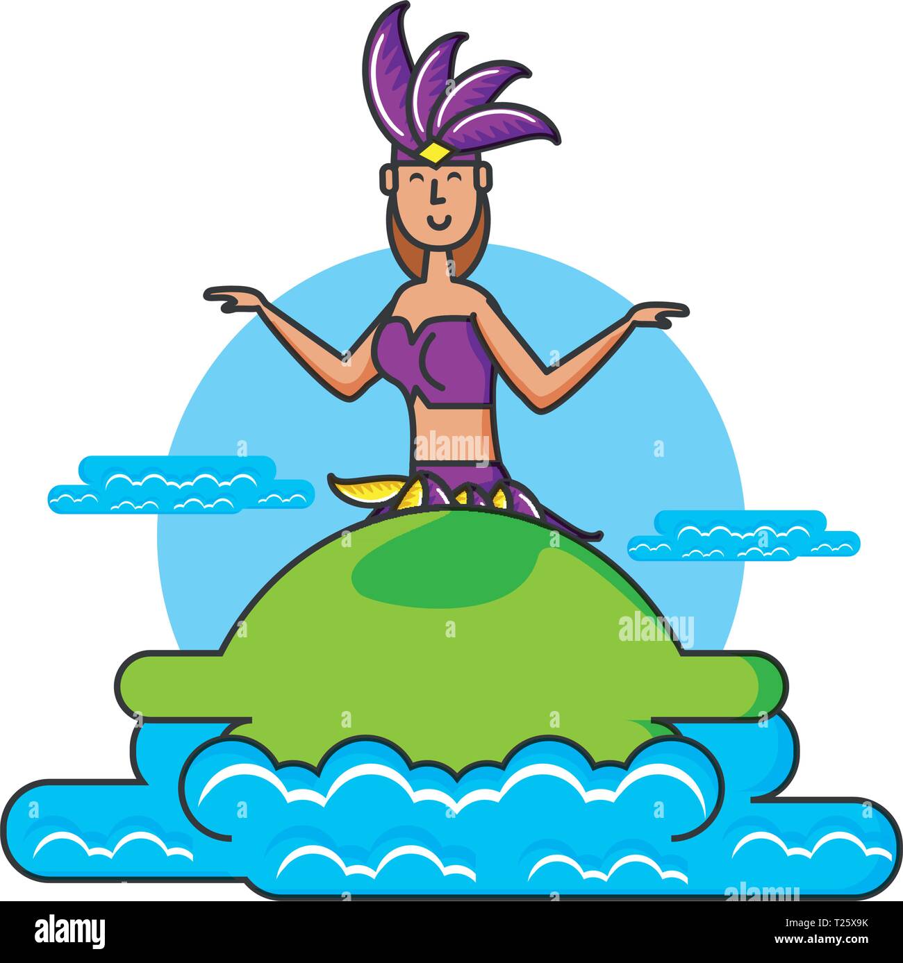 Cartoon woman samba dancer brazil Stock Vector Images - Alamy