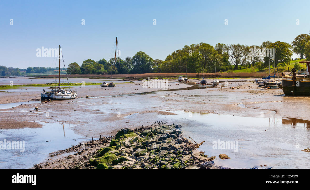 river deben suffolk mud flats estuary Stock Photo - Alamy