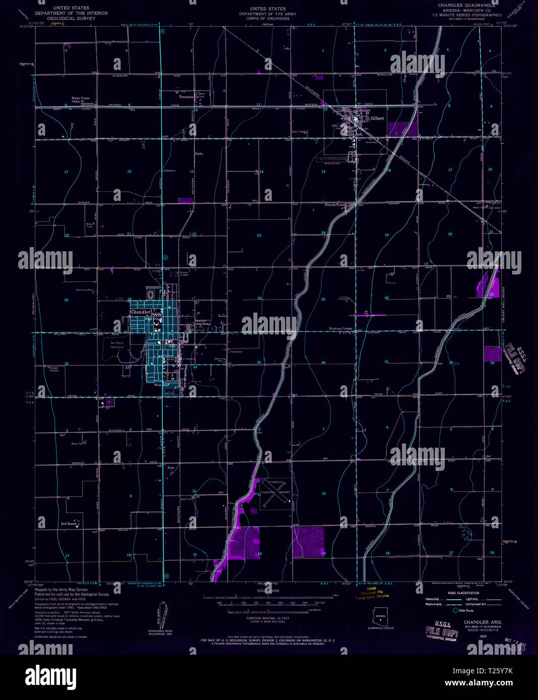 Chandler arizona map hi-res stock photography and images - Alamy