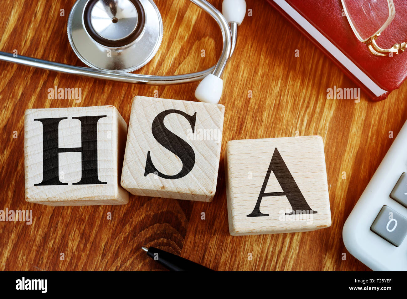 Health Savings Account HSA letters from wooden blocks Stock Photo - Alamy