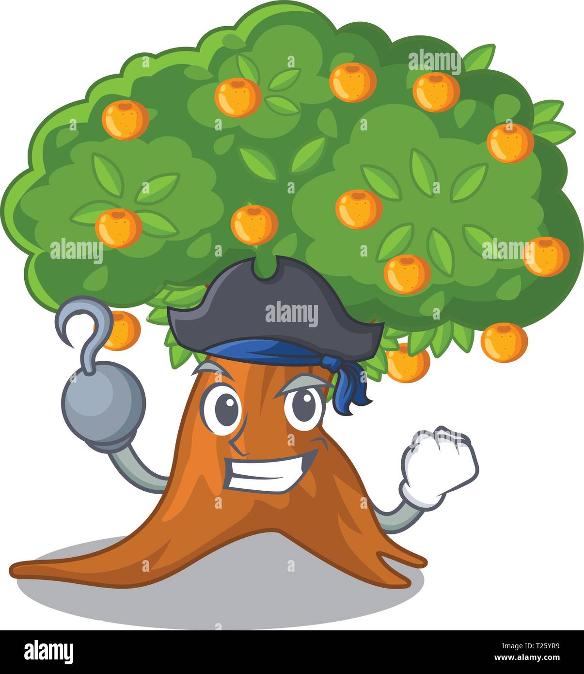 Pirate orange tree isolated with the mascot Stock Vector Image & Art ...