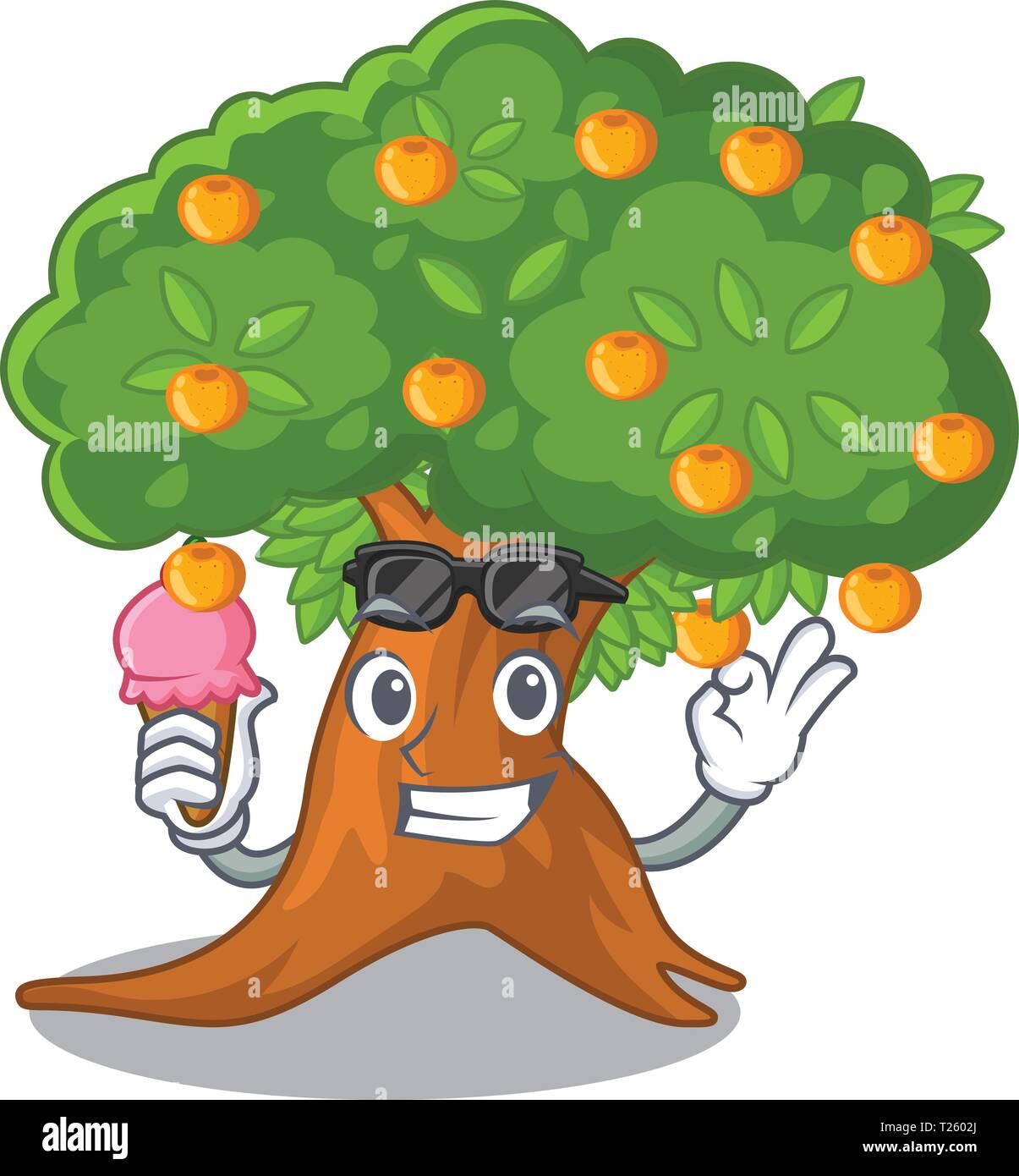 Orange trees and spain and fruit Stock Vector Images - Alamy