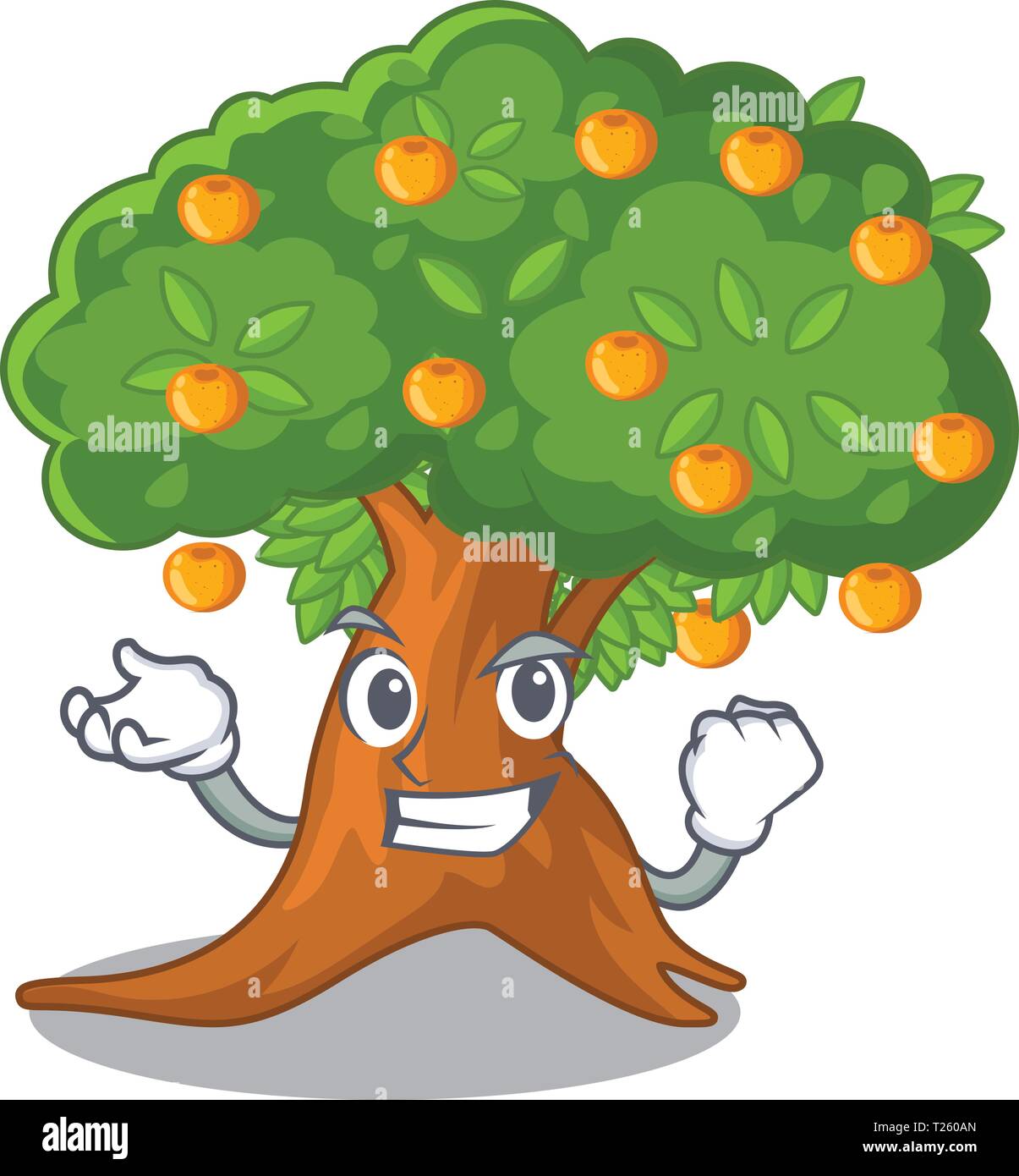 Successful orange tree in the character shape Stock Vector Image & Art ...