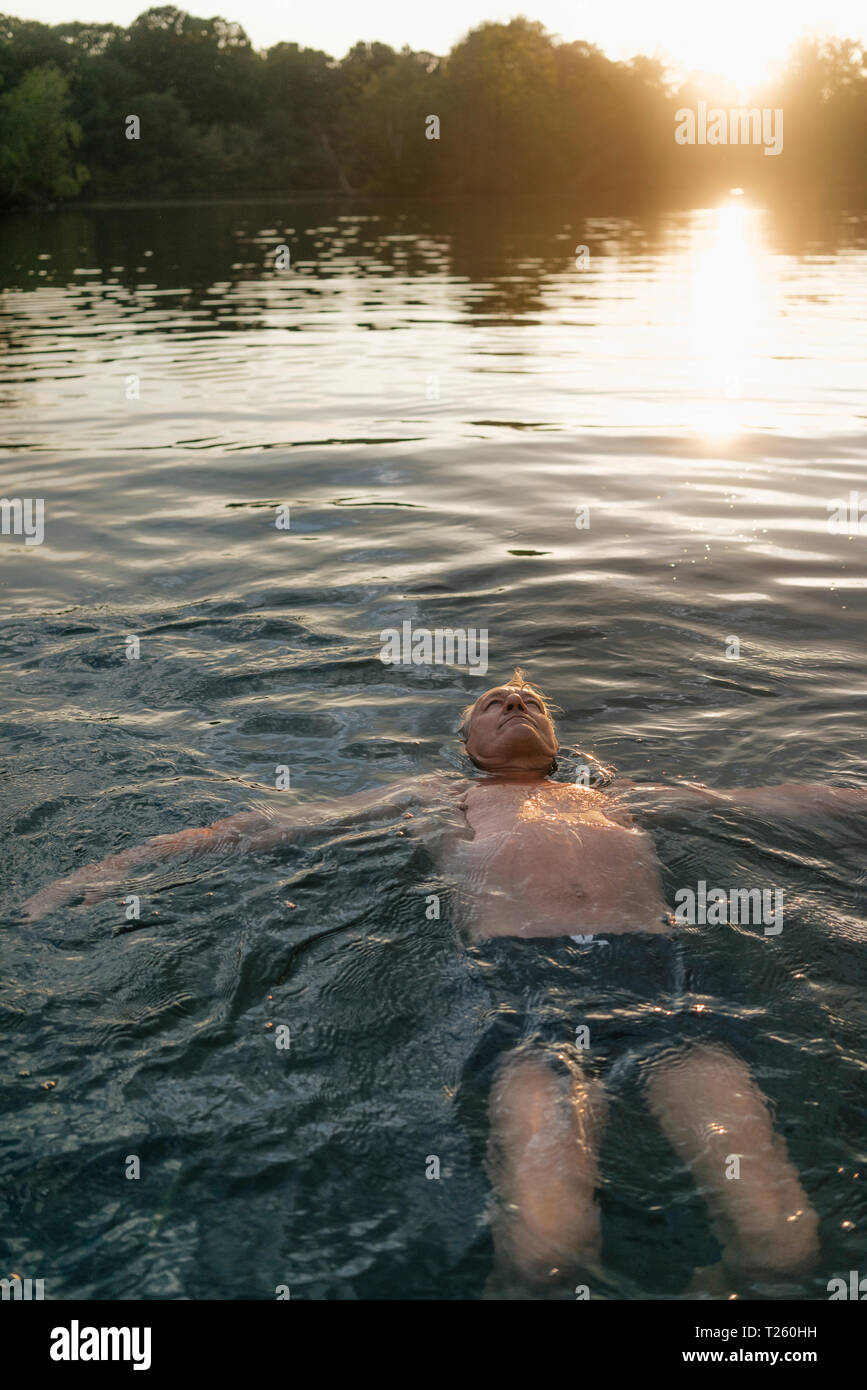 Senior man swimming hi-res stock photography and images - Alamy