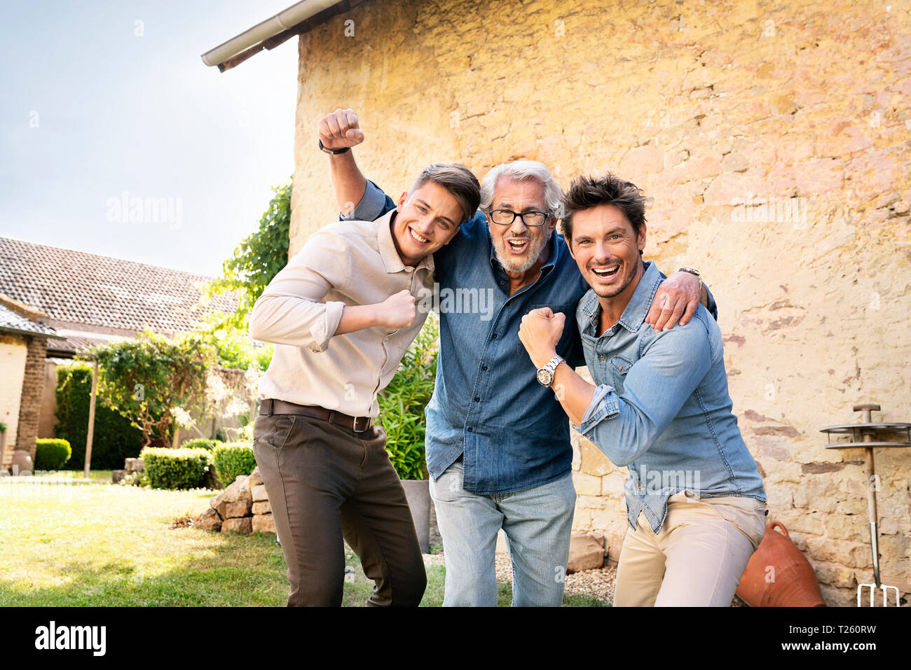 Three men different age hi-res stock photography and images - Alamy