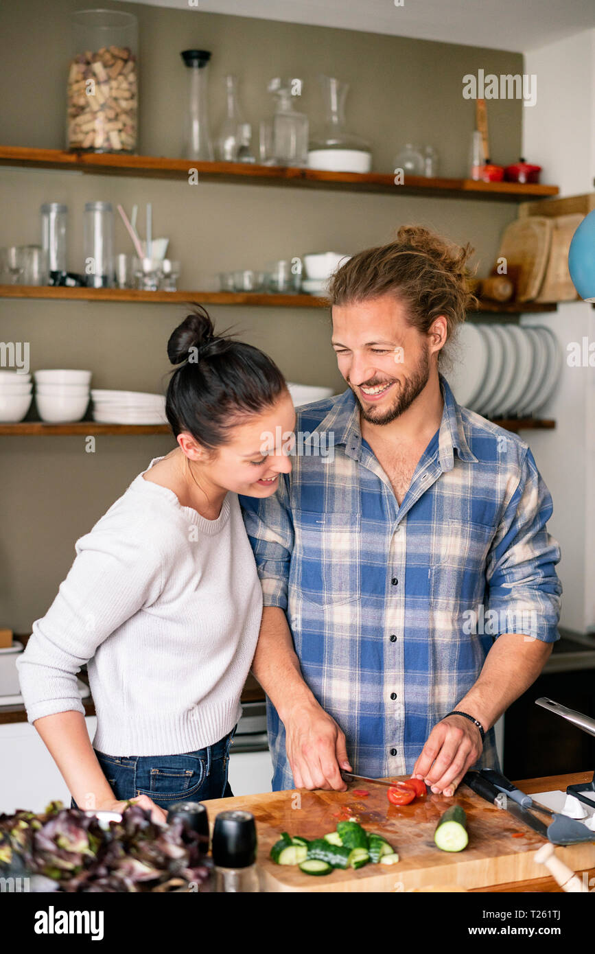 Couple tasting food together hi-res stock photography and images - Alamy
