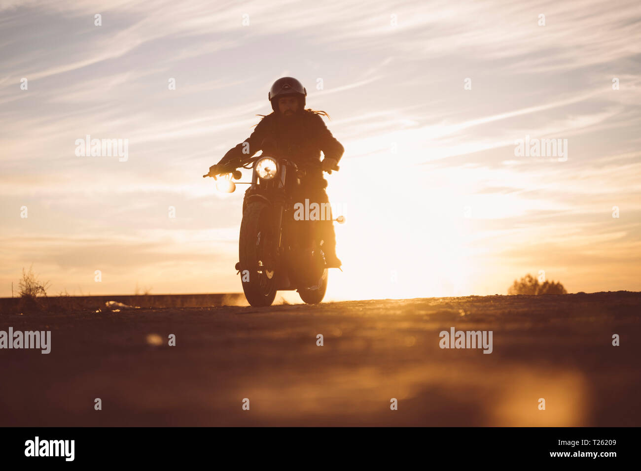 Motorcycle Rider Sunset