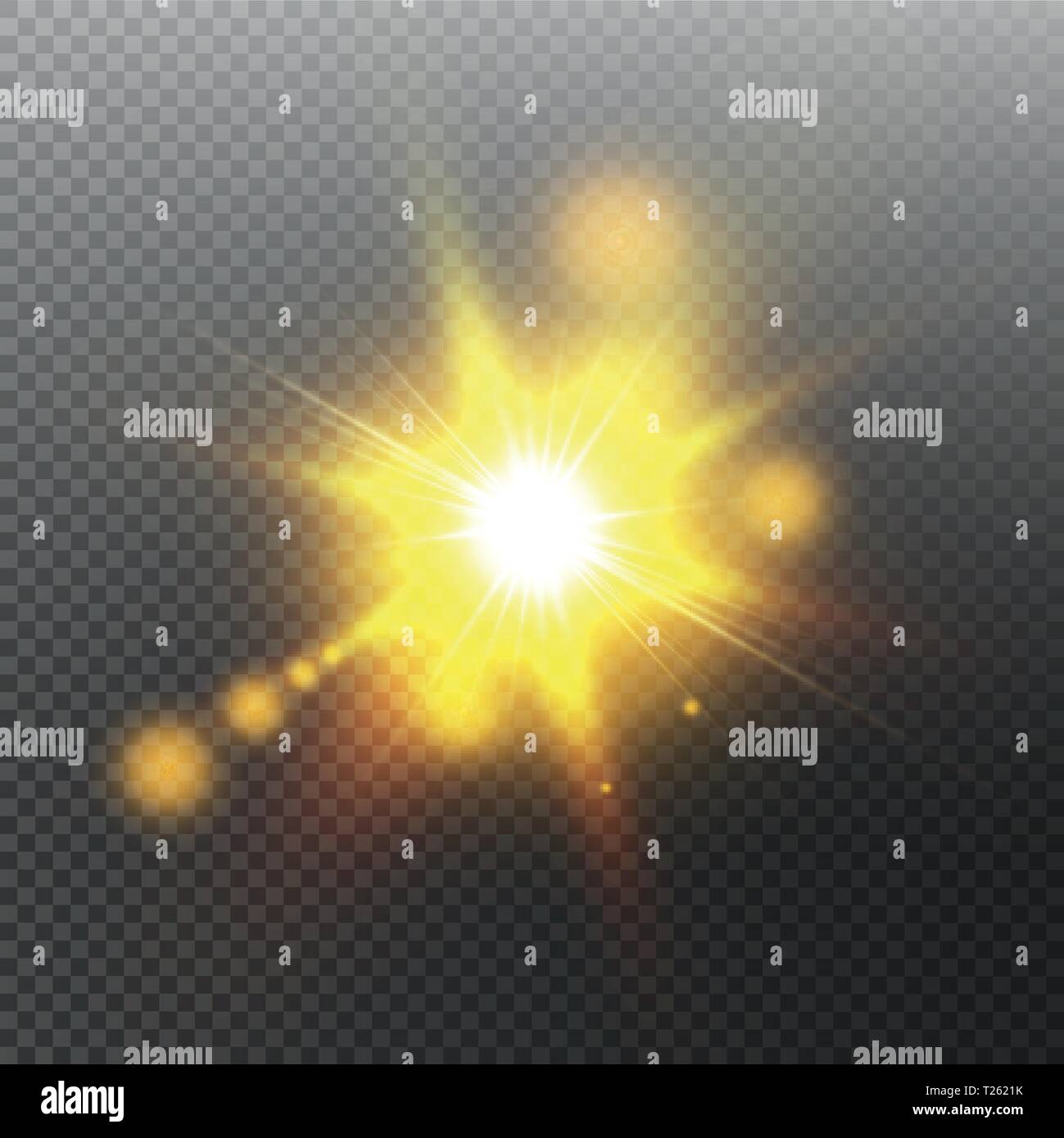 Vector transparent sunlight special lens flare light effect. Sun ...
