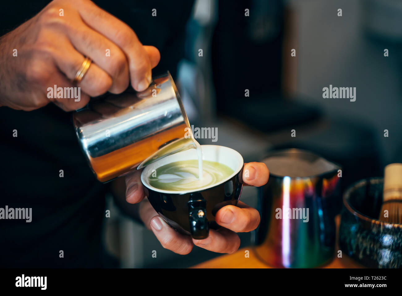 Tea at a cafe hi-res stock photography and images - Alamy