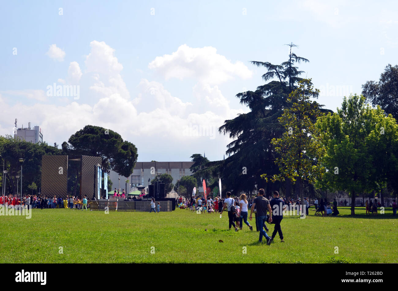 Albania, Tirana (part 1), Rinia Park Stock Photo - Alamy