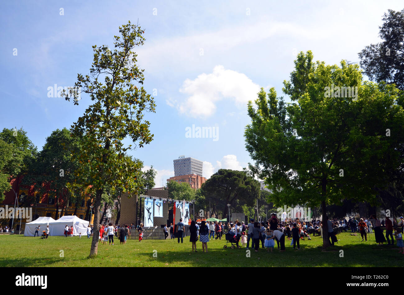 Albania, Tirana (part 1), Rinia Park Stock Photo - Alamy