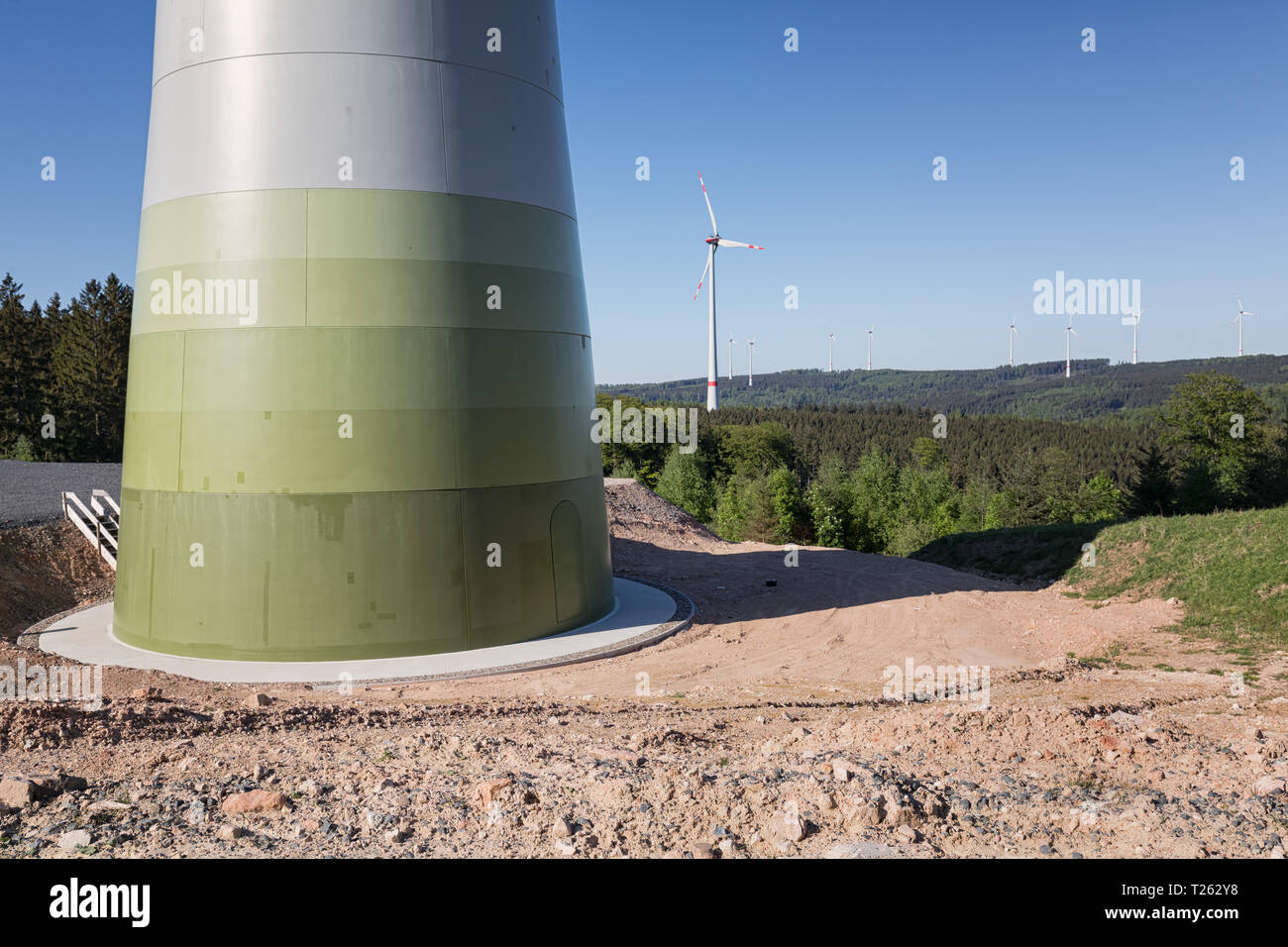 wind turbine in the forest Stock Photo - Alamy
