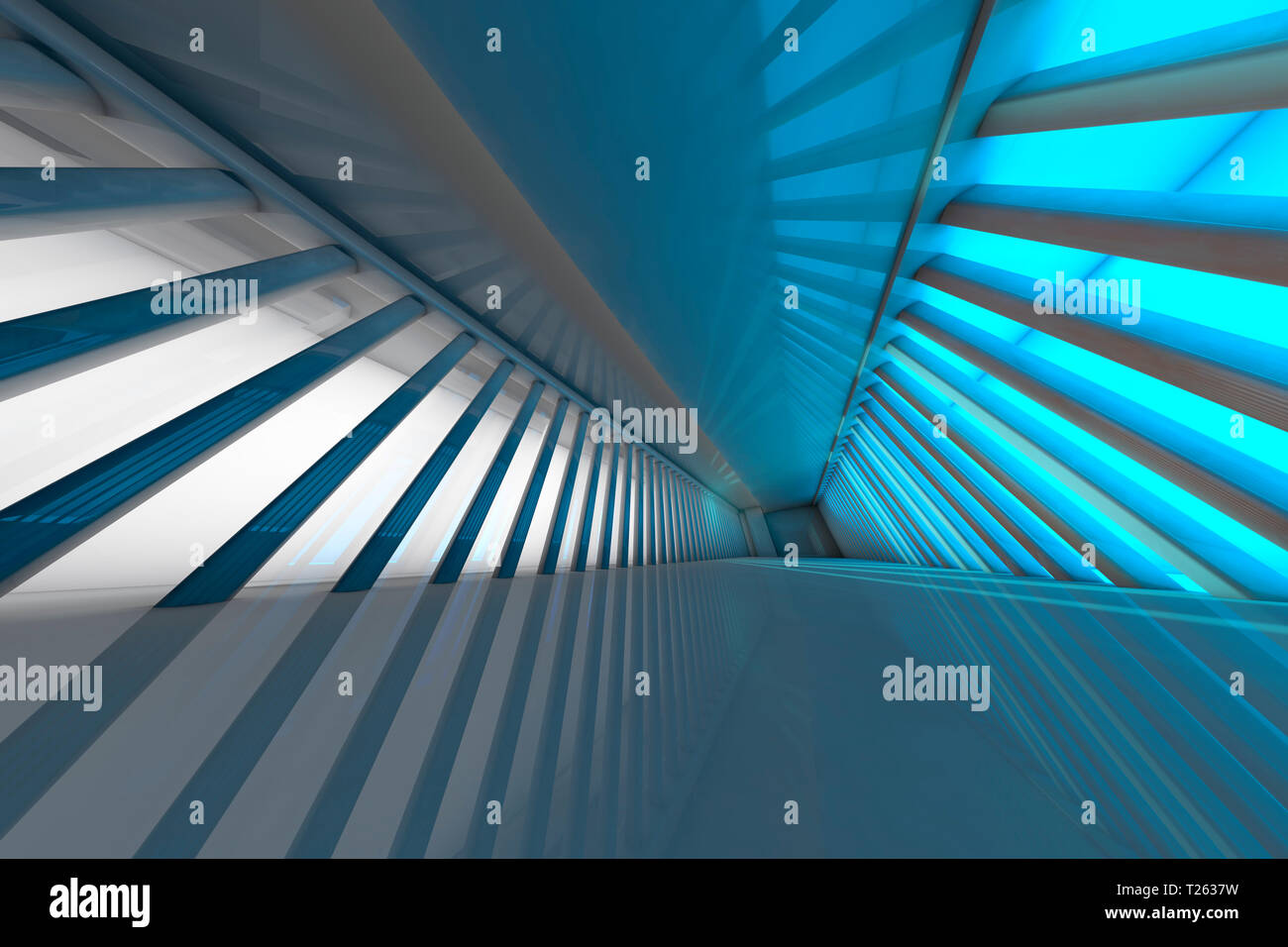 Futuristic empty room, 3D Rendering Stock Photo - Alamy