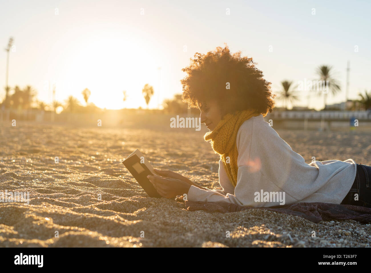 Reading on a beach hi-res stock photography and images - Alamy