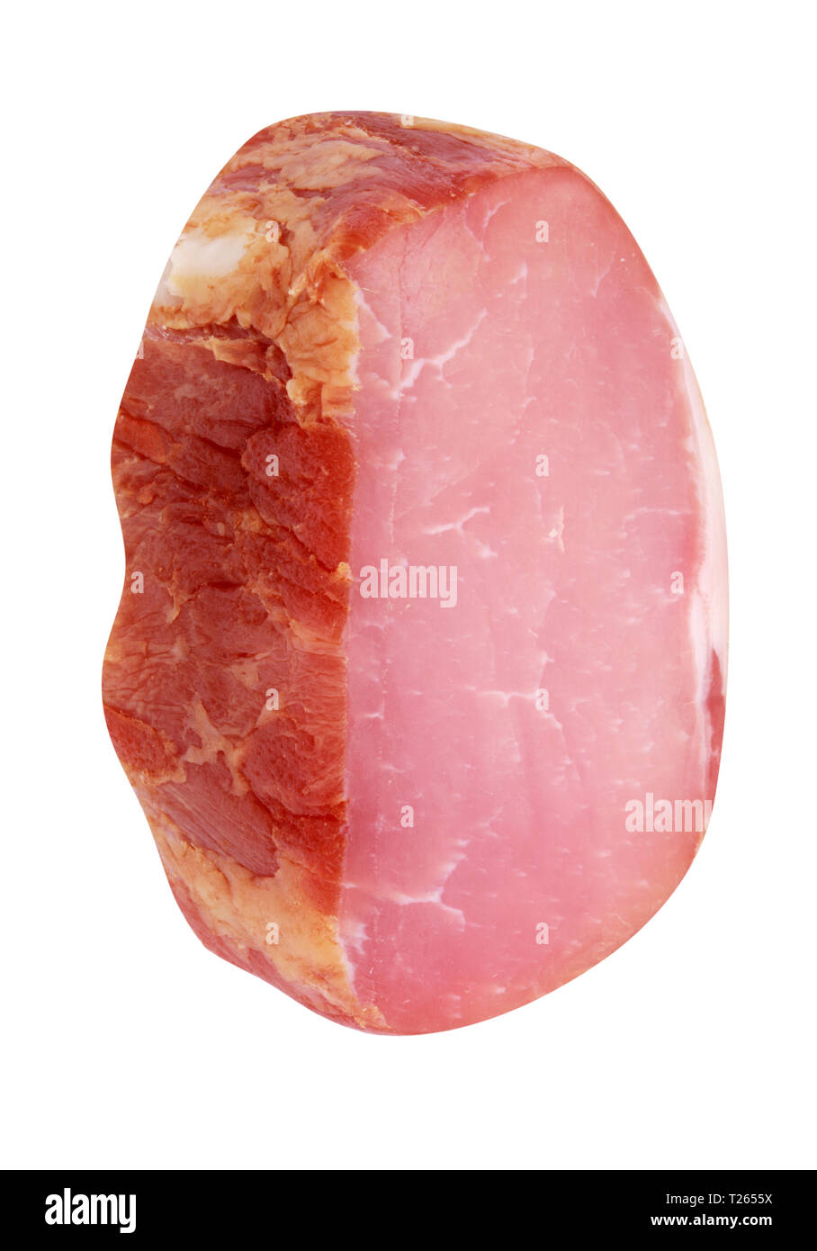 Piece of Boiled and Smoked Meat Isolated Stock Photo - Alamy